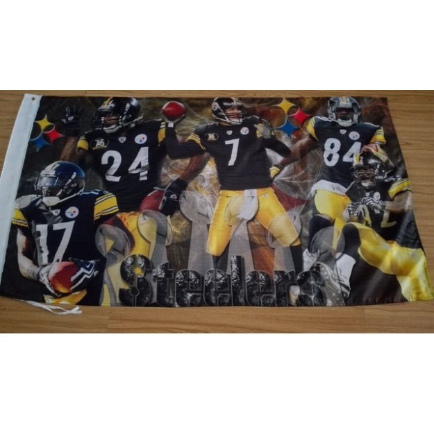 Pittsburgh Steelers Flag 3ft x 5ft Polyester NFL Banner Flying Custom ...