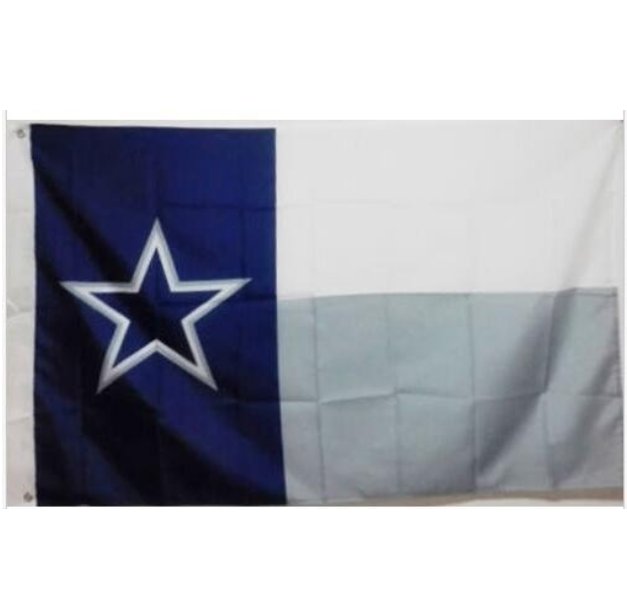 Dallas Cowboys bandera 90x150 cm horizontal de metal bandera de 3x5