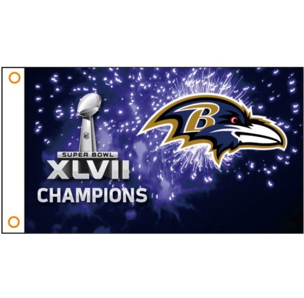 baltimore ravens flag 3X5FT bandera 90 x 150 cm 100% Polyester NFL ...