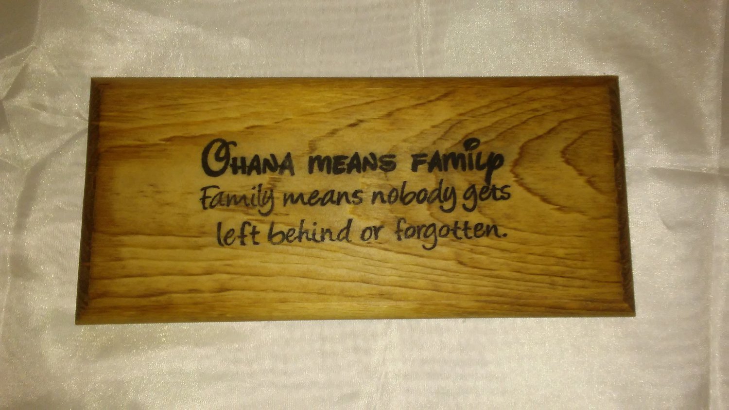 "Ohana Means Family" Hand Made Wooden Sign