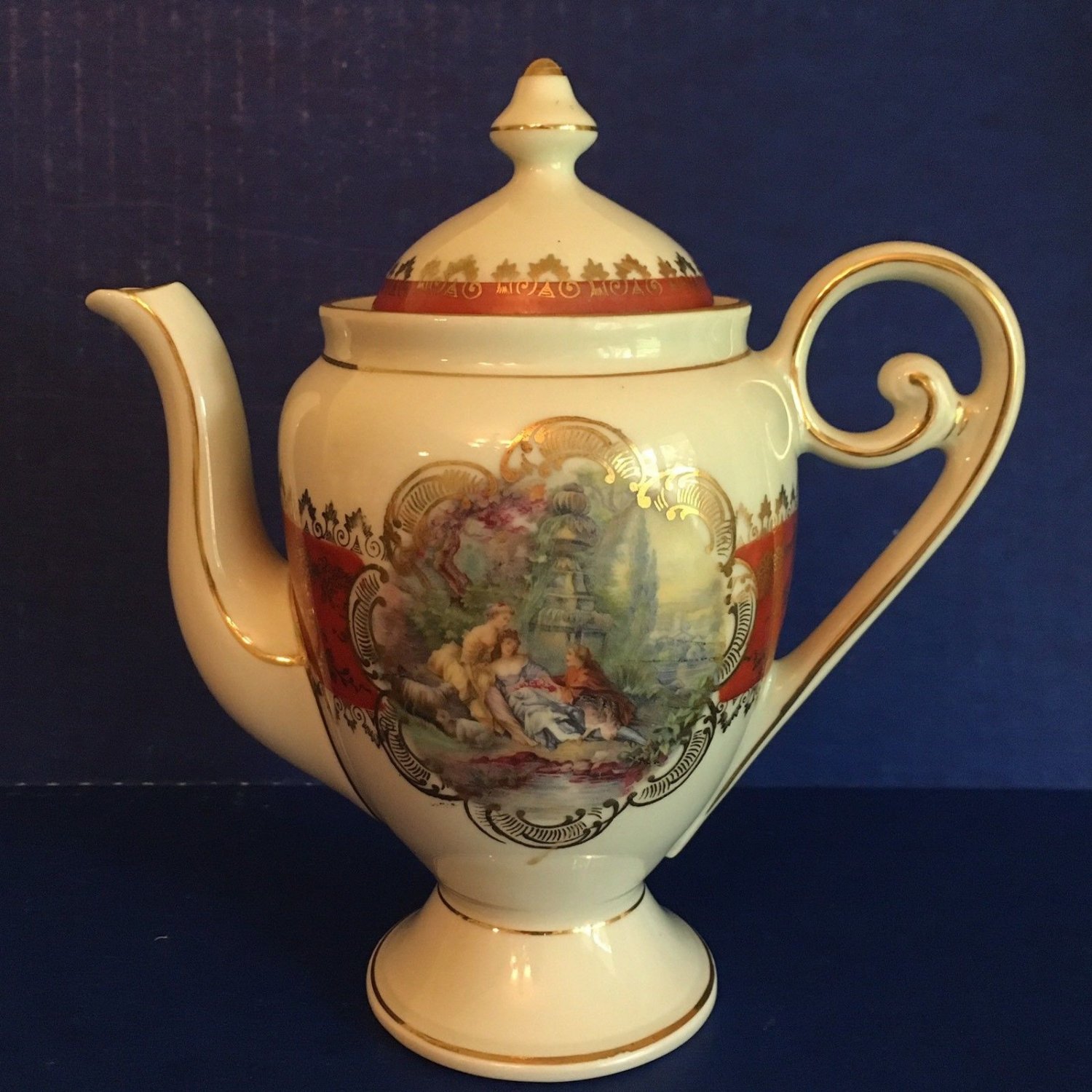 Oscar Schlegelmilch Porcelain China 16 piece Tea Coffee Set Iridescent MINT