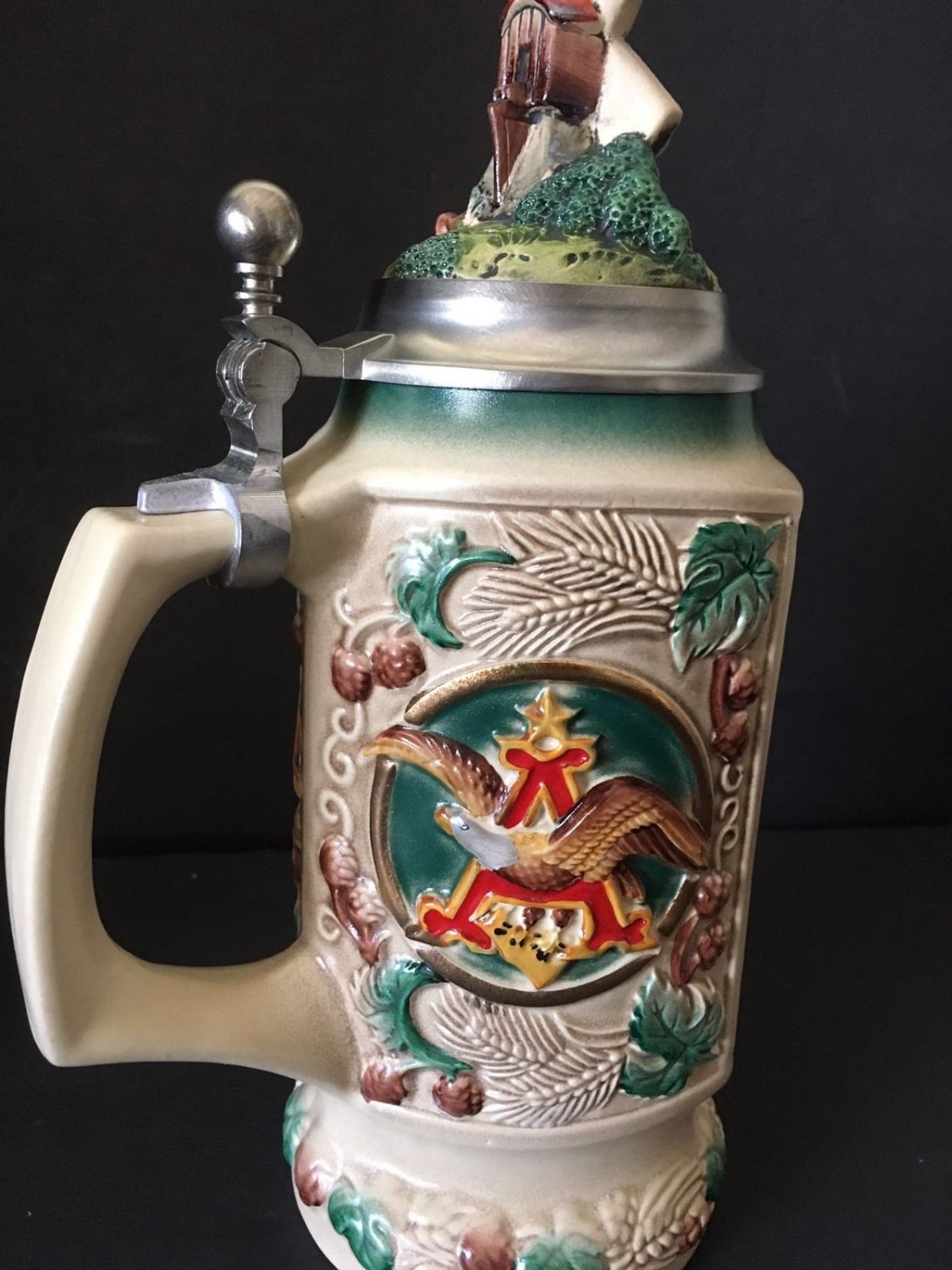 Stein Lidded Anheuser-Busch Club CB16 HERITAGE Series BEVO MILL. COA