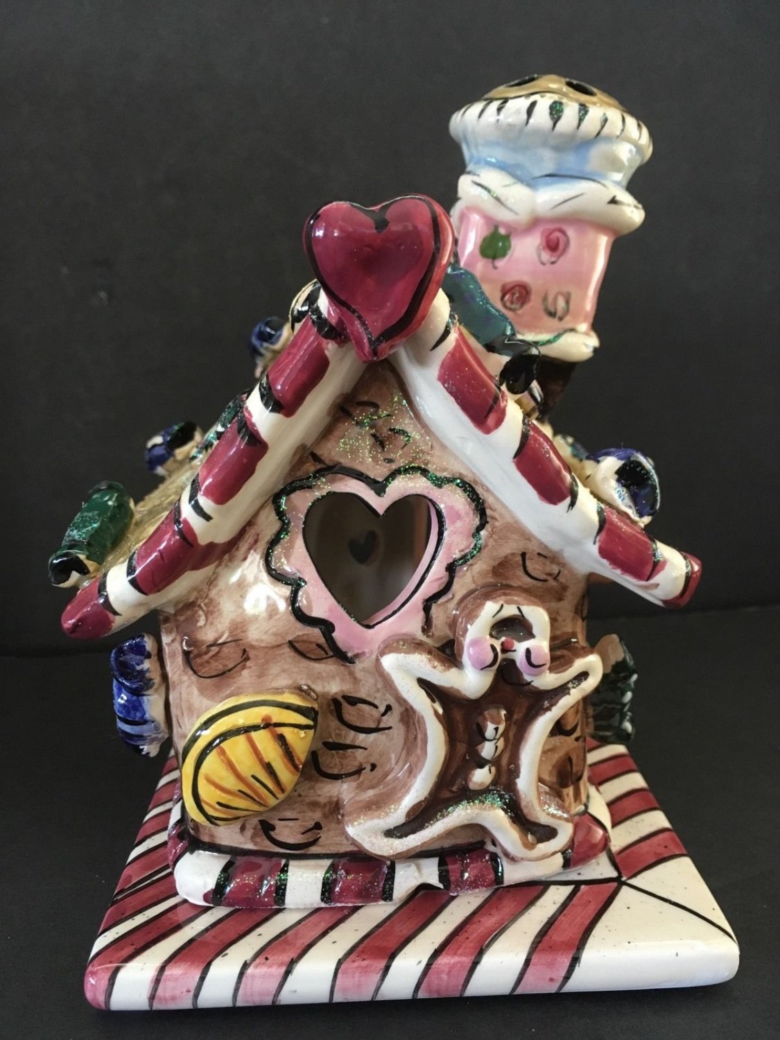 Blue Sky Ceramic Gingerbread House by Heather Goldminc 2002