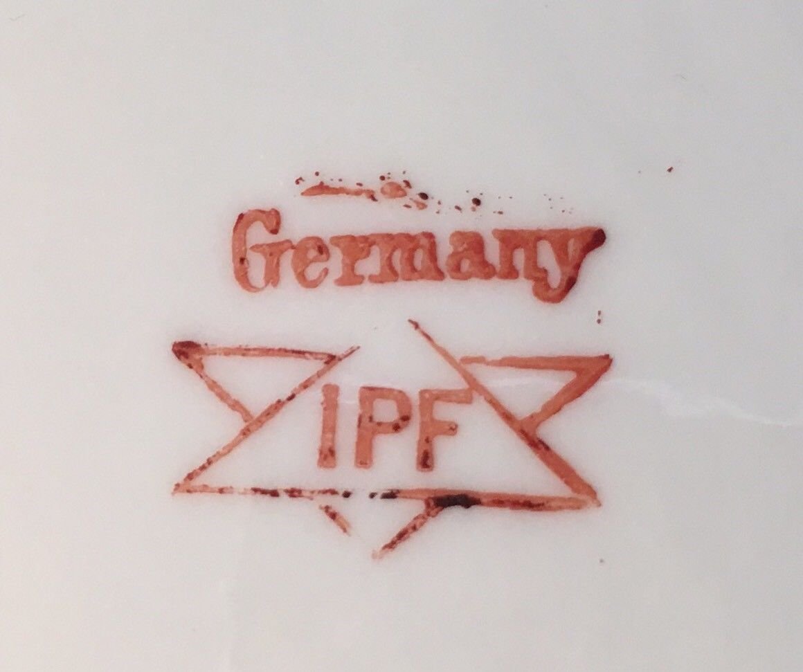 VINTAGE IPF Germany c1903-30 Porcelain Bowl Floral Iridescent ...