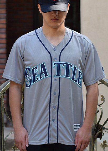 Men's Edgar Martinez Seattle Mariners Gray Flex Base Road Jersey