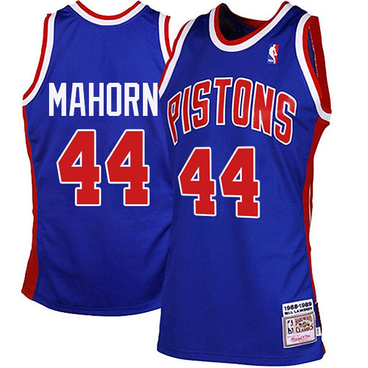 Pistons #44 Rick Mahorn Throwback Blue Stitched Jersey