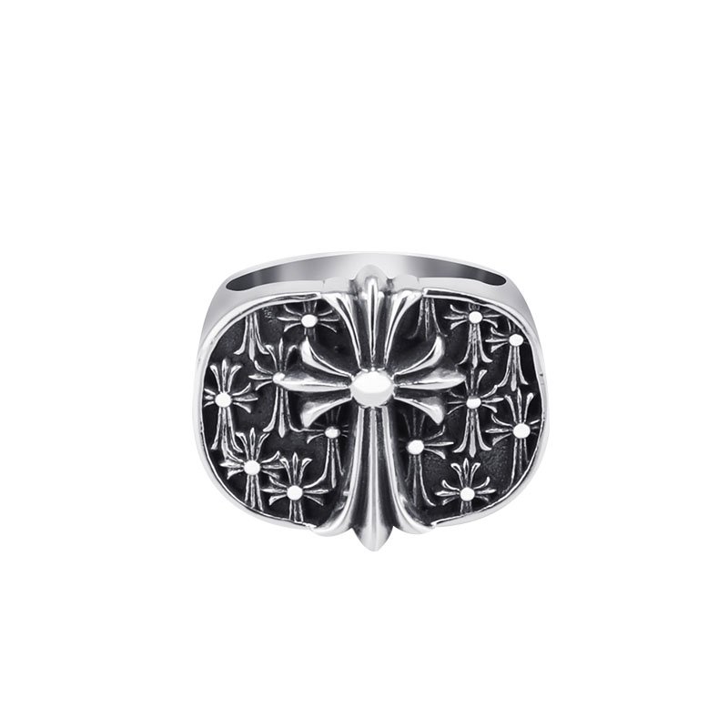 Chrome Hearts Tombstone Cross ring S925 Sterling Silver ring Cross ...