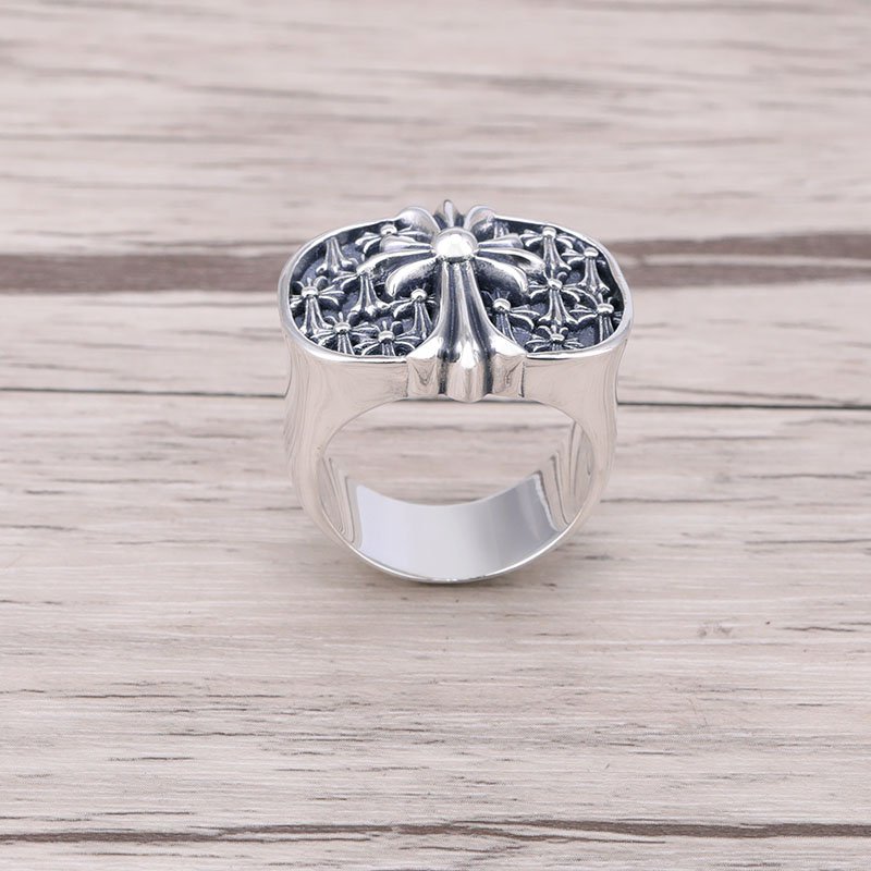 Chrome Hearts Tombstone Cross ring S925 Sterling Silver ring Cross ...