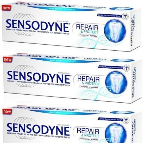 SENSODYNE REPAIR & PROTECT **NOVAMIN** TOOTHPASTE CANADA EXTRA FRESH 3 box