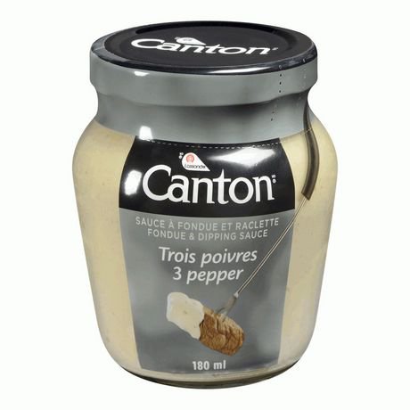 Gourmet Canton 3 Pepper Fondue and Raclette dipping sauce, 180mLX 4 ...