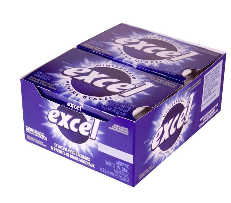 Excel Winterfresh Gum Sugar Free Gum Multipack 12 pack x 12 pcs From Canada
