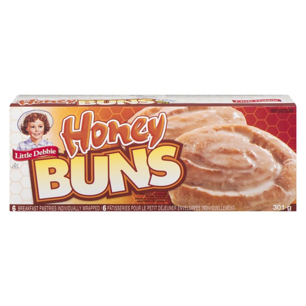 LITTLE DEBBIE HONEY BUNS 300 g 18 Count Box From Canada