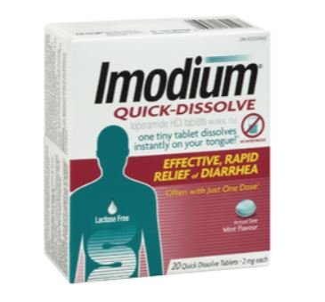 Imodium Quick Dissolve Mint Flavor 20 Tablets From canada