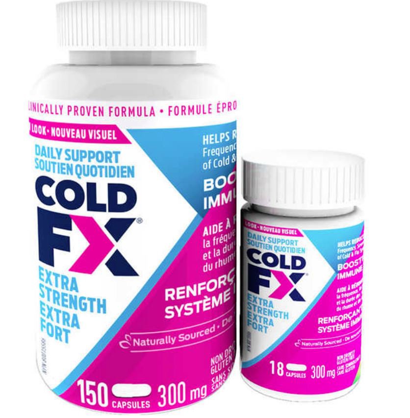 COLD-FX 300mg Extra Strength 150 + 18 caps Daily Support Boosting The ...
