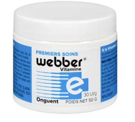 WEBBER Vitamin E First Aid Cream JAR, 50 g From Canada