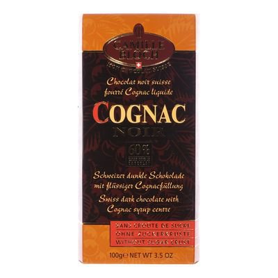 CAMILLE BLOCH Cognac Syrup Swiss Dark Chocolate Bar - 100g X 4 From Canada