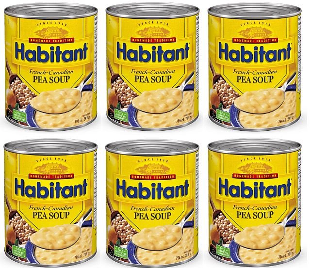 Habitant French Canadian Pea Soup 6 cans 796 ml 6 Cans From Canada
