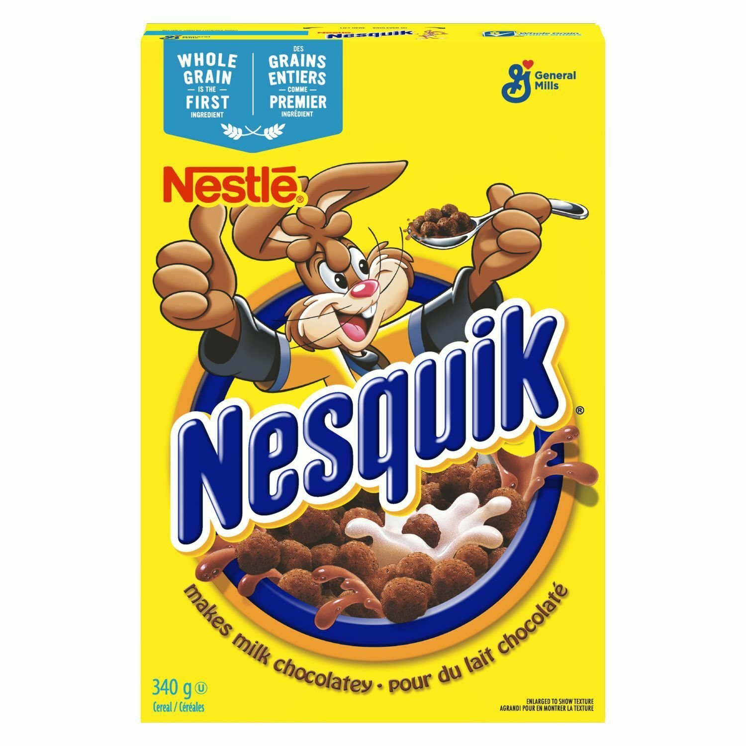 4X Nesquik Whole Grain Chocolatey Cereal, 340g/12oz. From Canada