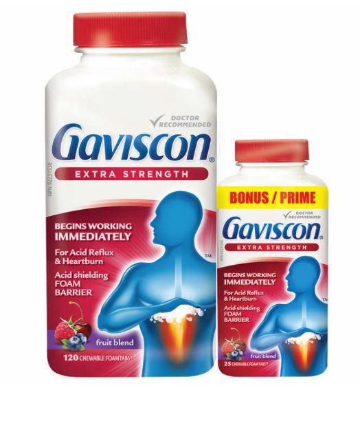 Gaviscon Extra Strength Tabs Chewable 120+25'S Canadian formulation ...