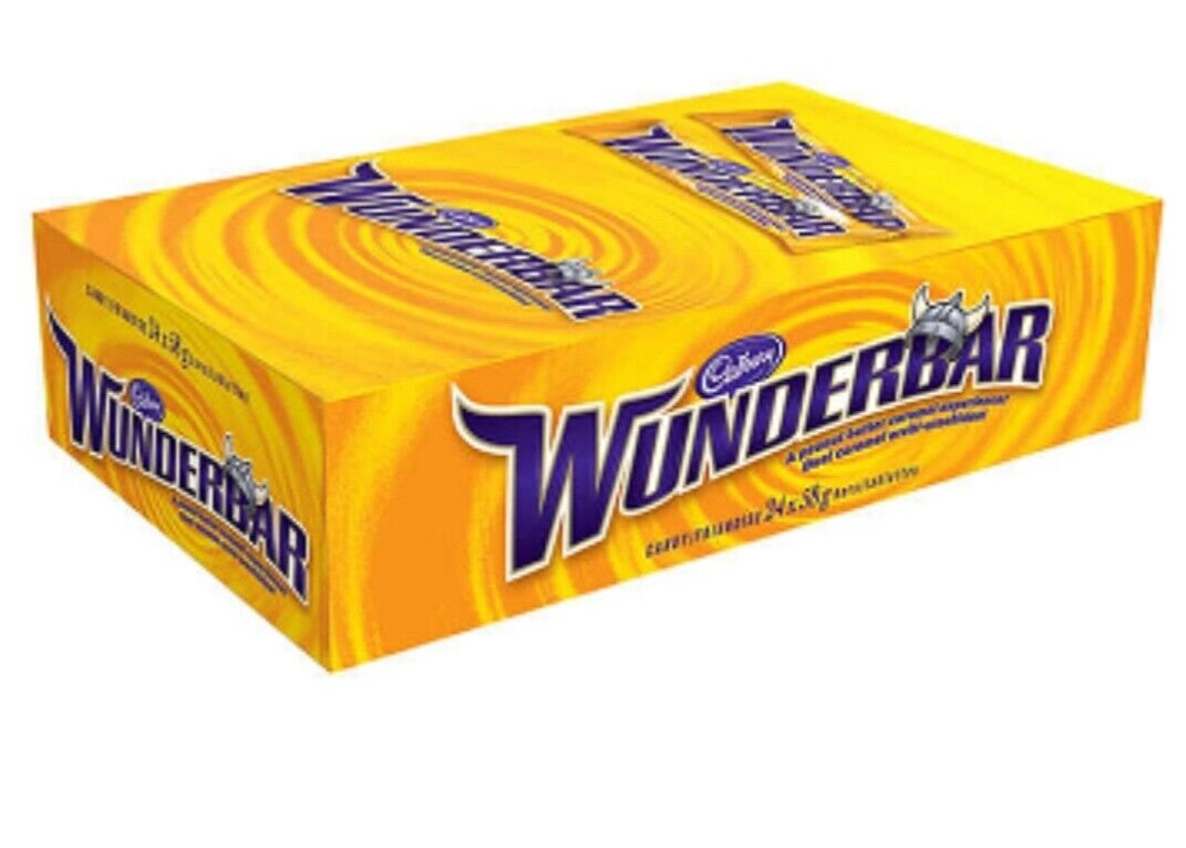 WUNDERBAR Chocolate Candy bar by Cadbury from CANADA 58g each 48 count