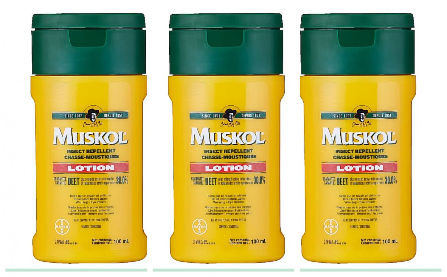 Muskol Insect Repellent 30% Deet Pump Spray 3x 100ml From Canada