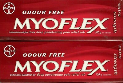 2X Myoflex Extra Strength Deep Penetrating Pain Relief Rub Cream 100g ...