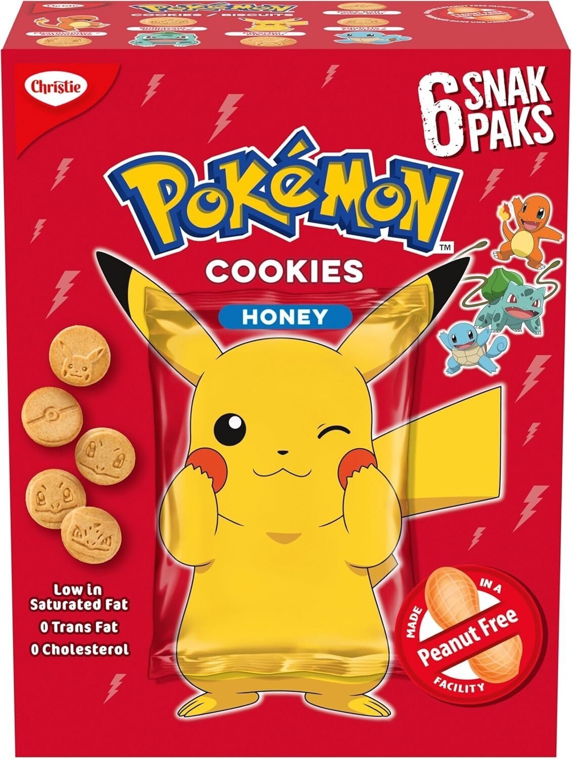 3 Boxes Christie, Pokemon Honey Snack Pack 150g Each From Canada - FRESH