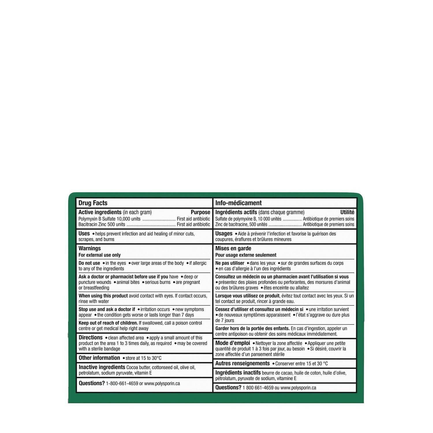 Polysporin Original Antibiotic Ointment 30g - HEAL-FAST Formula- Canada