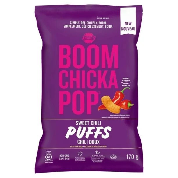 6 Bags of Angie's Boom Chicka Pop Gluten-Free Sweet Chili Baked Puffs ...
