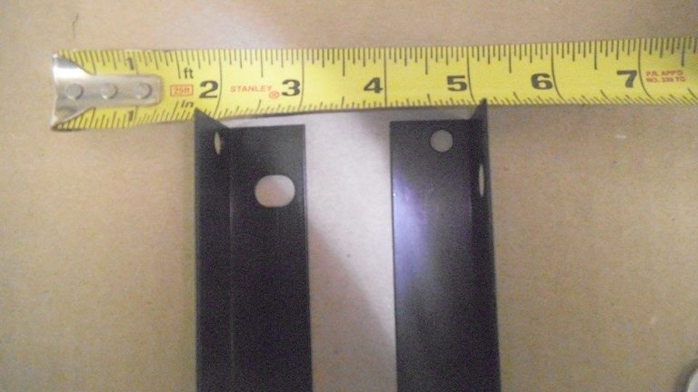 Custom Anodized Aluminum L bracket, 6-3/4" long x 1" tall x .055 thick ...