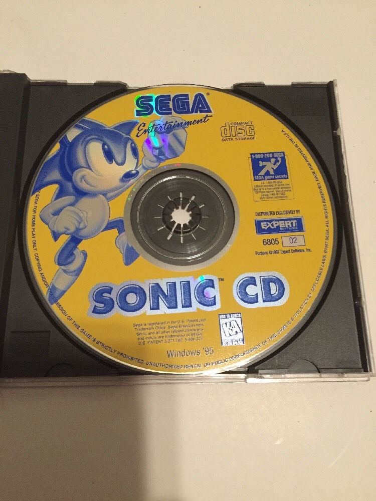 Sonic CD (PC, 1996) Sega Entertainment Video Game Complete Free Shipping