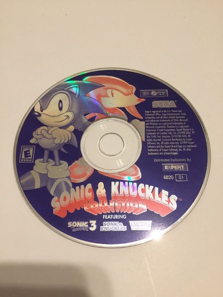 Sonic the Hedgehog and Knuckles Collection SEGA PC Disc Only Free Shipping