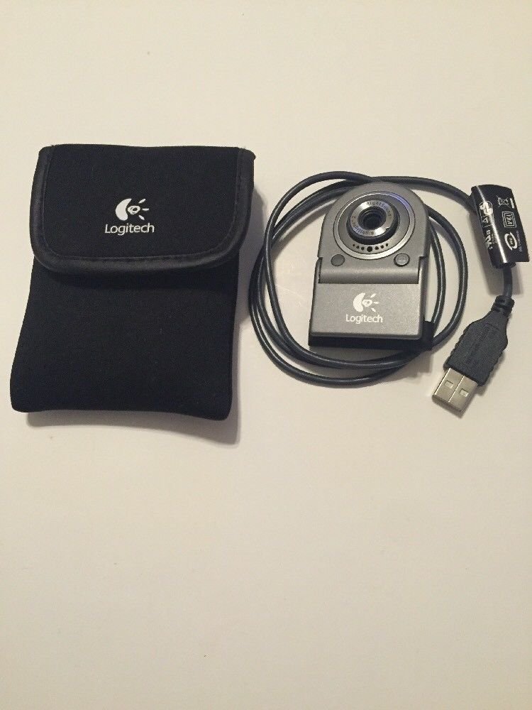 Logitech Silver V-UBG35 Digital USB Webcam Clip-On Camera