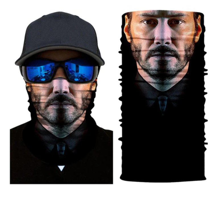 John Wick Keanu Reeves Bandana Scarf Mask Biker Cycling Mask Baraclava ...