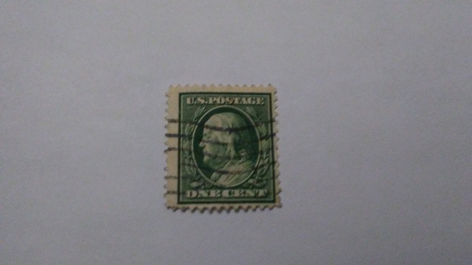 Benjamin Franklin 1 cent stamp used 1908