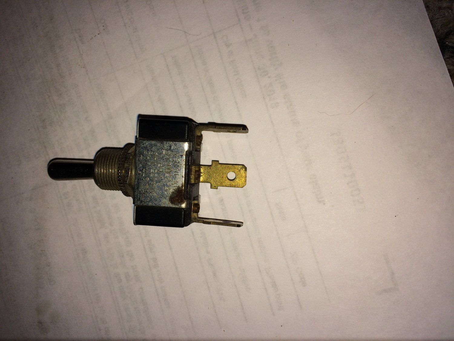 Carling 3 terminal Toggle Switch momentary on off