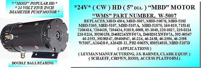 24V Motor CW Heavy Duty Slotted WMS W5007