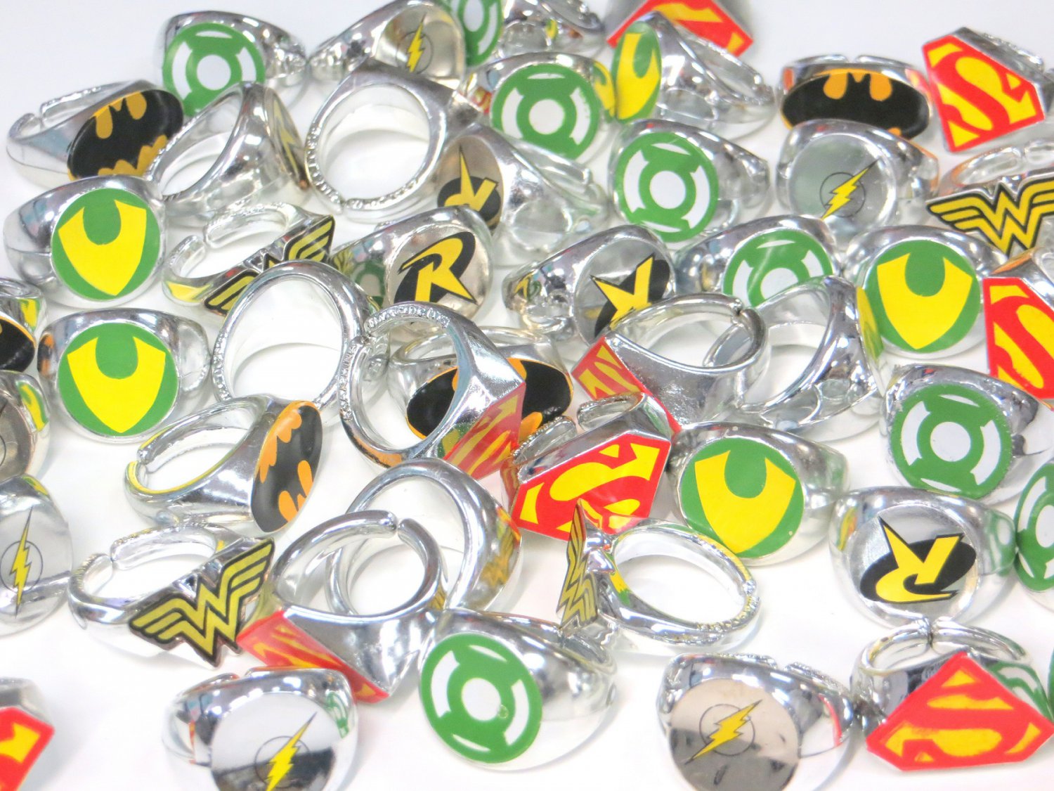 DC Superhero Novelty Power Rings 4 Dozen (48 Rings)