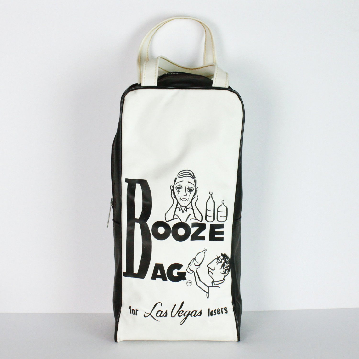 Vtg Airline Travel Booze Bag For Las Vegas Losers RETRO Kitsch Gambler ...