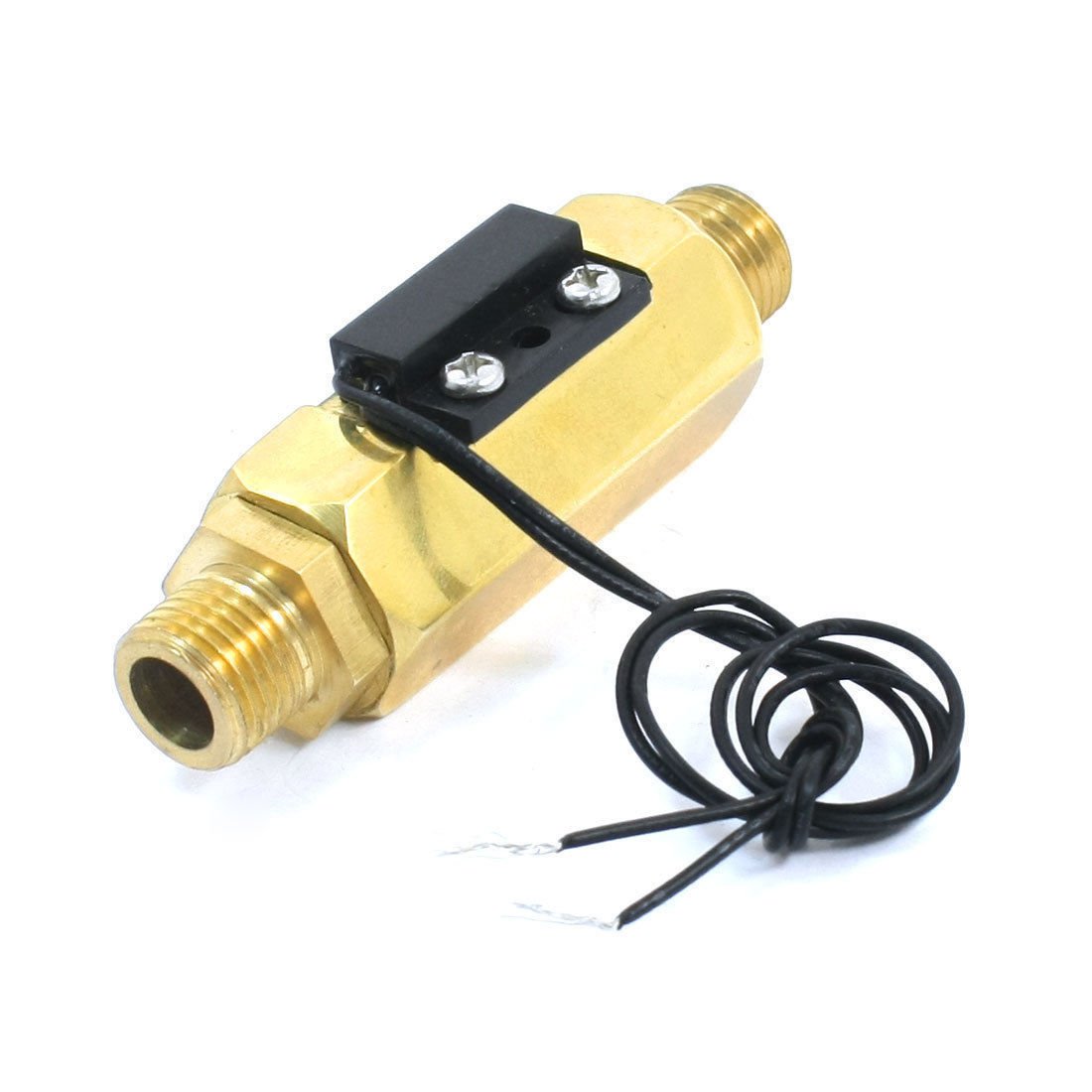 DC 110V G1/4" Male Thread Vertical Reed Water Flow Switch Flowmeter 1 ...