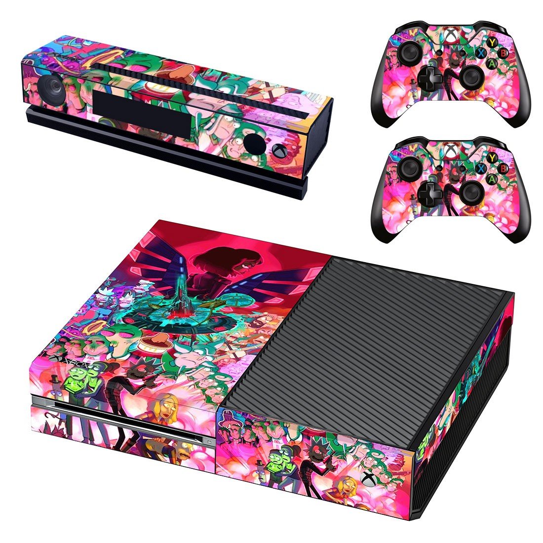 Rick and Morty decal skin sticker for Xbox One console and controllers