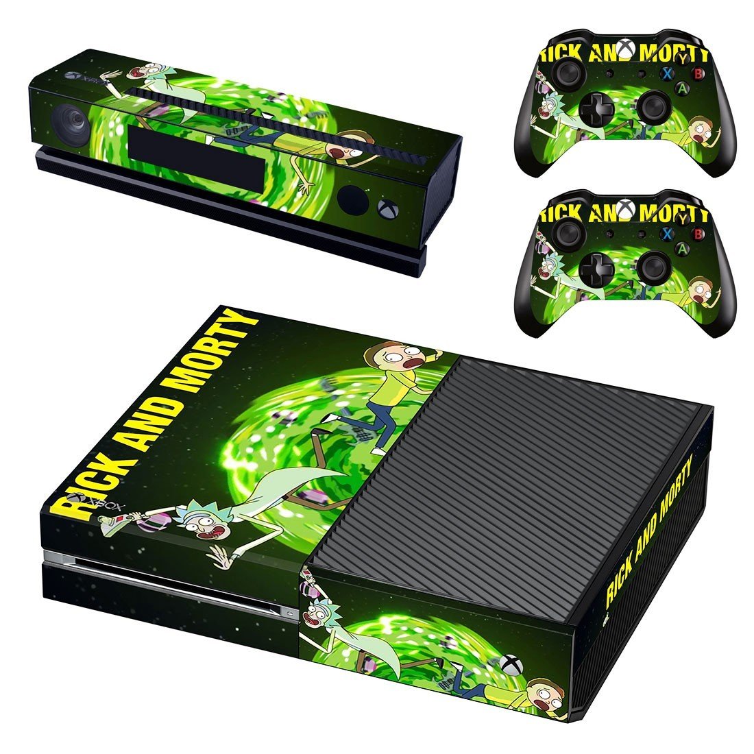 Rick and Morty decal skin sticker for Xbox One console and controllers