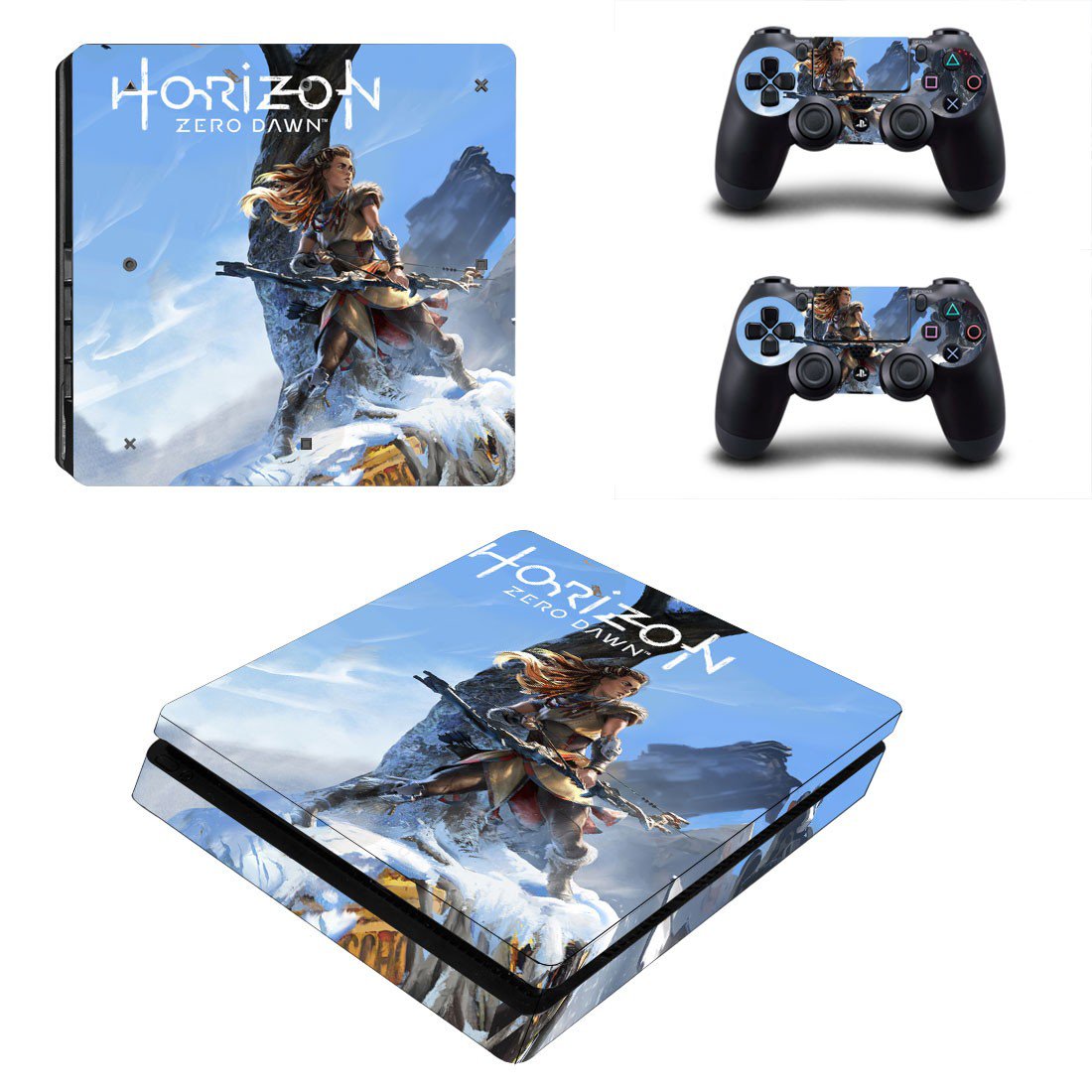 Horizon Zero Dawn decal skin sticker for PS4 Slim console and controllers