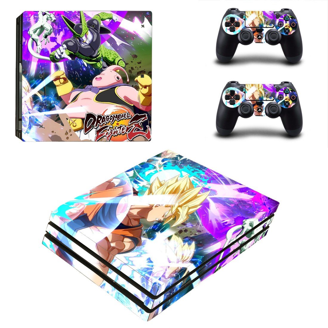 Dragon Ball FighterZ decal skin sticker for PS4 Pro console and controllers