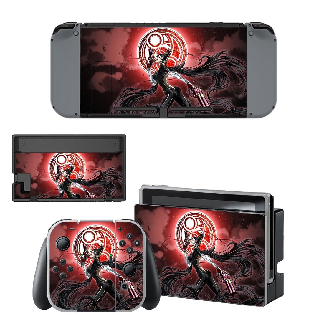 Bayonetta decal skin sticker for Nintendo Switch console and controllers