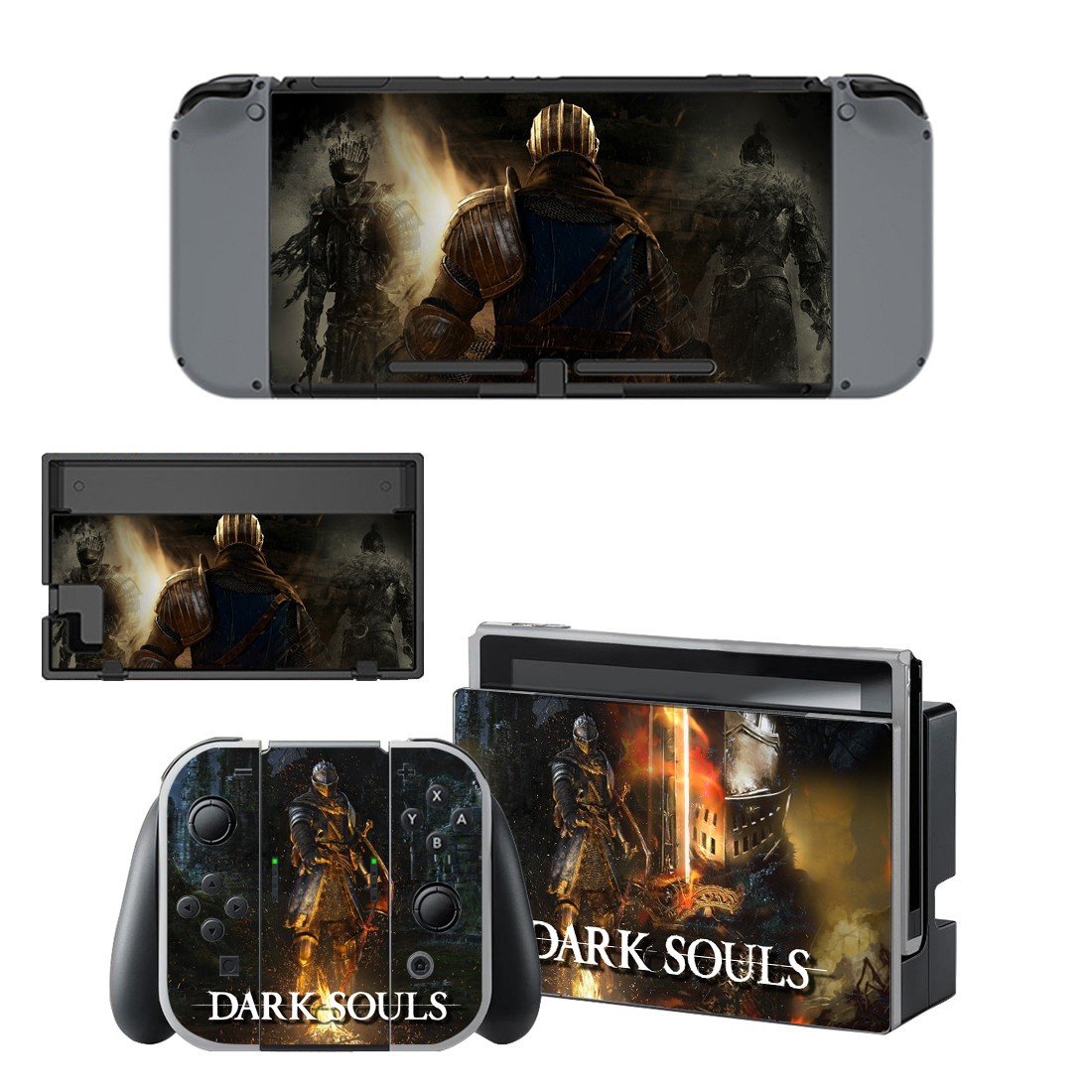 Dark Souls decal skin sticker for Nintendo Switch console and controllers