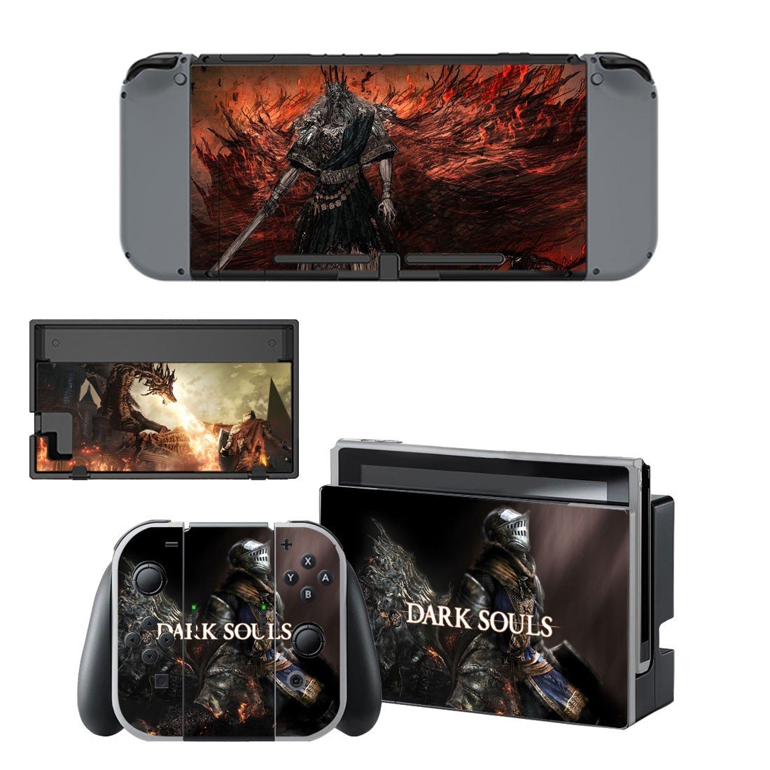 Dark Souls decal skin sticker for Nintendo Switch console and controllers