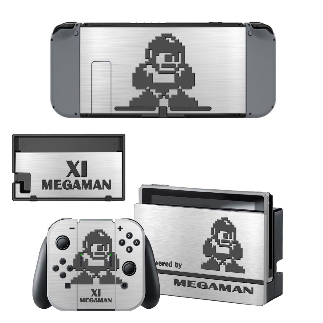 Mega Man 11 decal skin sticker for Nintendo Switch console and controllers