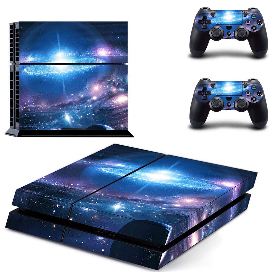 Galaxy Wallpaper decal skin sticker for PS4 console and controllers