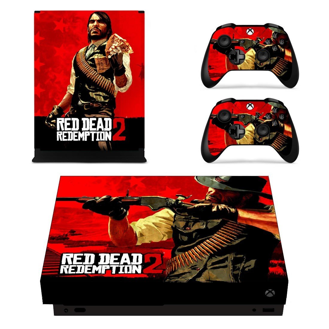 Red Dead Redemption 2 decal skin sticker for Xbox One X console and ...